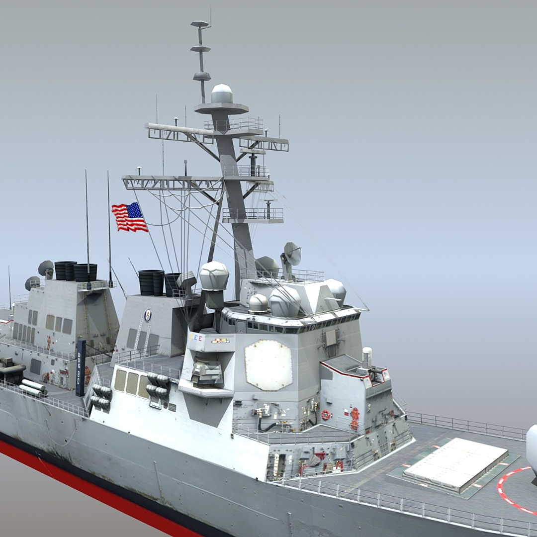 uss dd ddg-80 destroyers 3d max