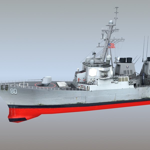 uss dd ddg-80 destroyers 3d max