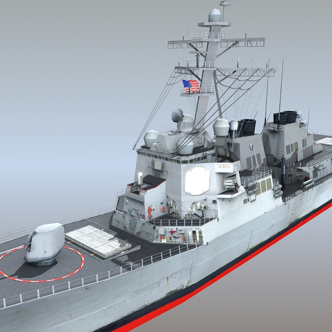 uss dd ddg-80 destroyers 3d max