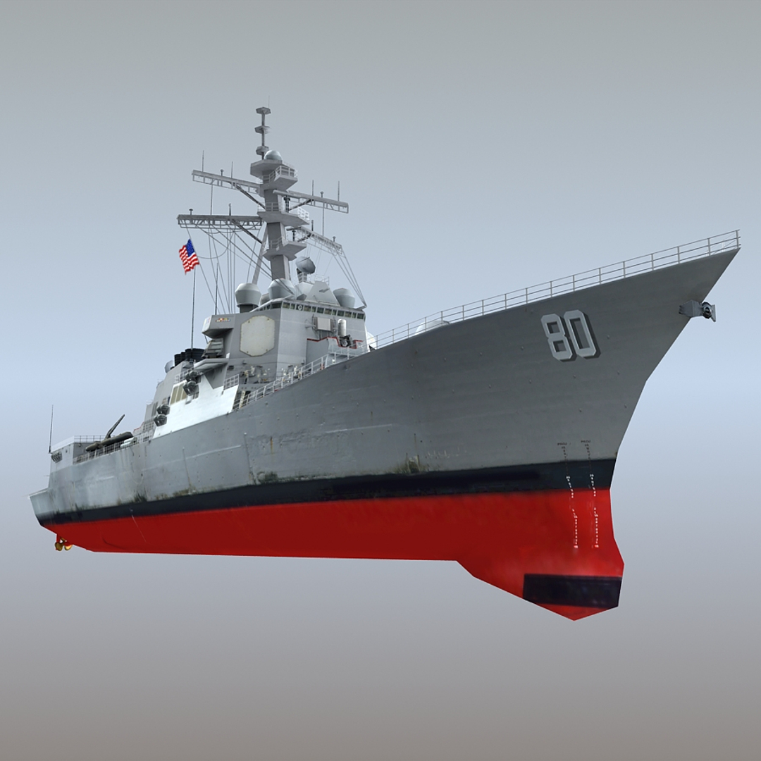 uss dd ddg-80 destroyers 3d max