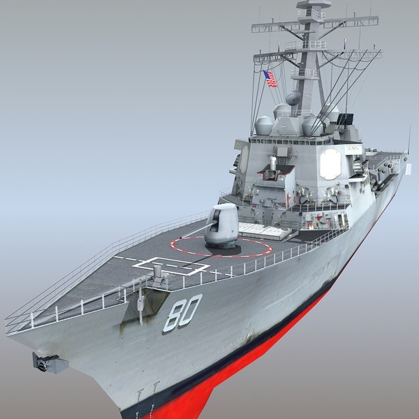 uss dd ddg-80 destroyers 3d max