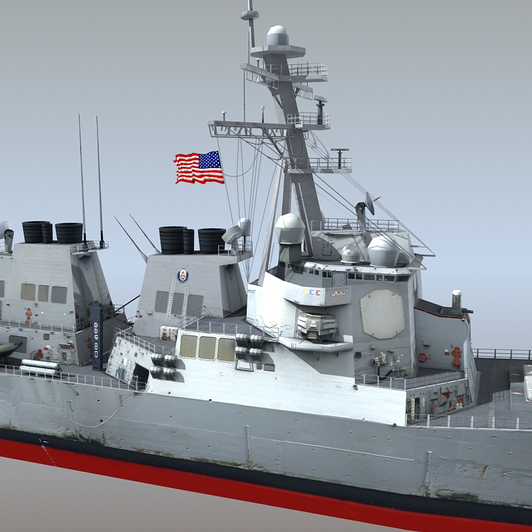 uss dd ddg-80 destroyers 3d max