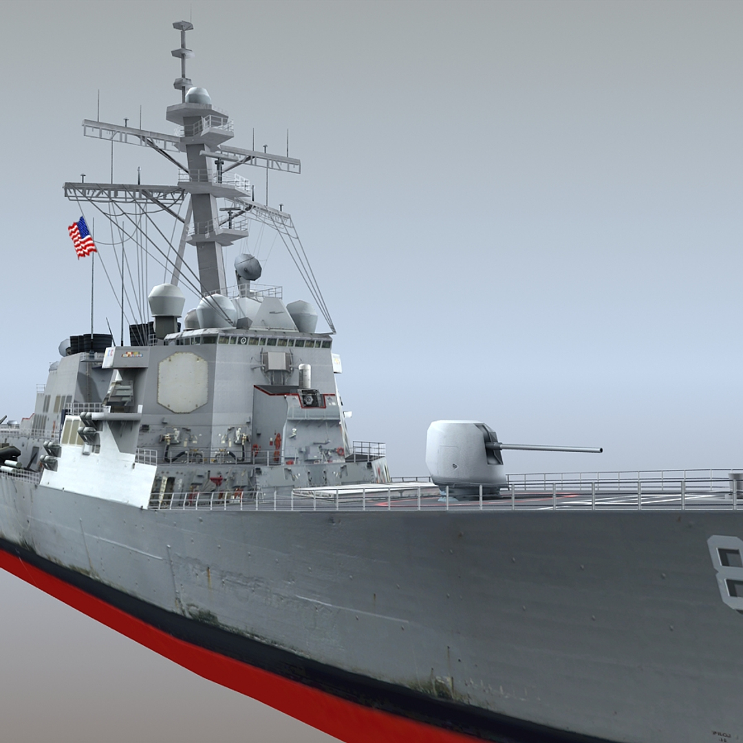 uss dd ddg-80 destroyers 3d max