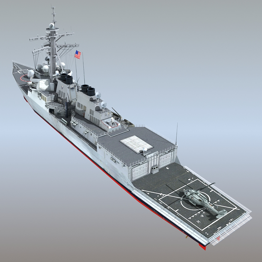 uss dd ddg-80 destroyers 3d max