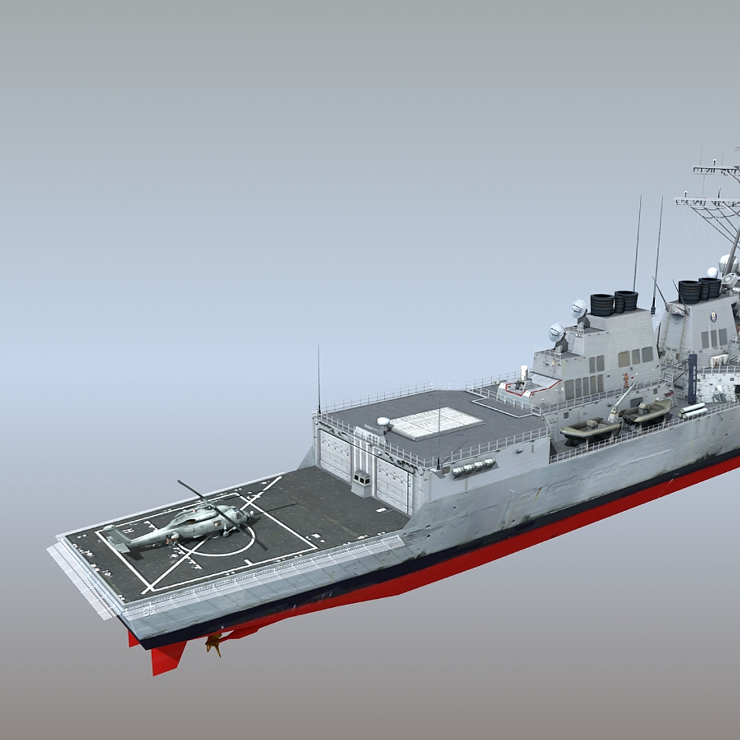 uss dd ddg-80 destroyers 3d max