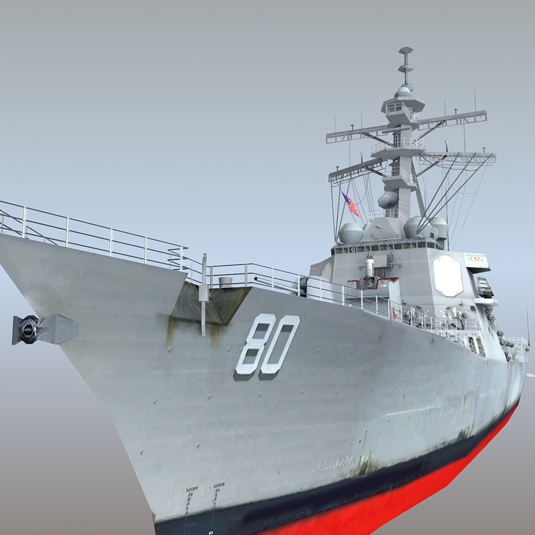 uss dd ddg-80 destroyers 3d max