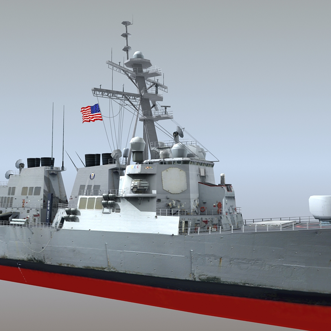 uss dd ddg-80 destroyers 3d max