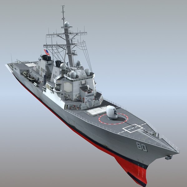 uss dd ddg-80 destroyers 3d max
