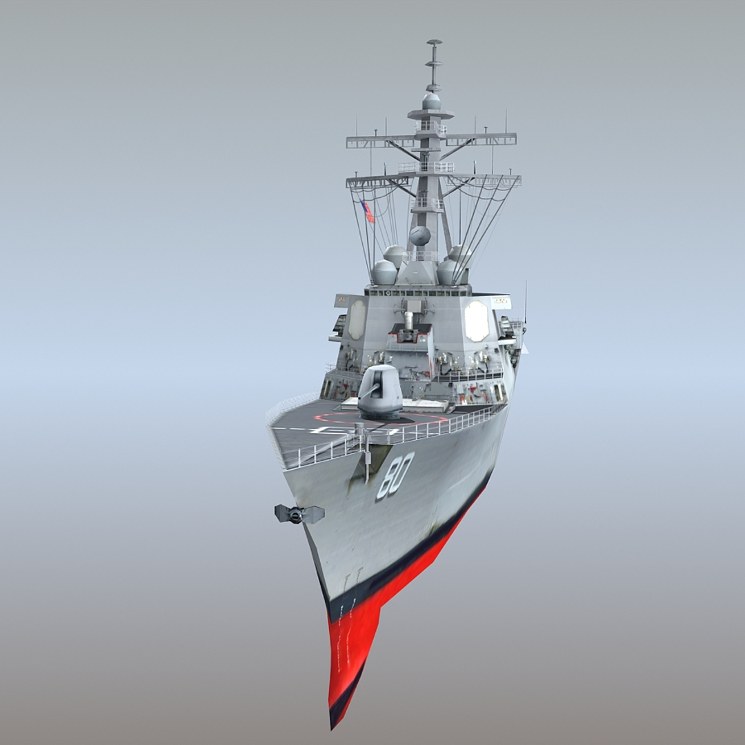 uss dd ddg-80 destroyers 3d max