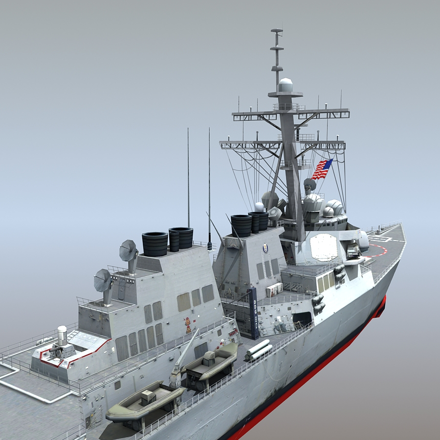 uss dd ddg-80 destroyers 3d max