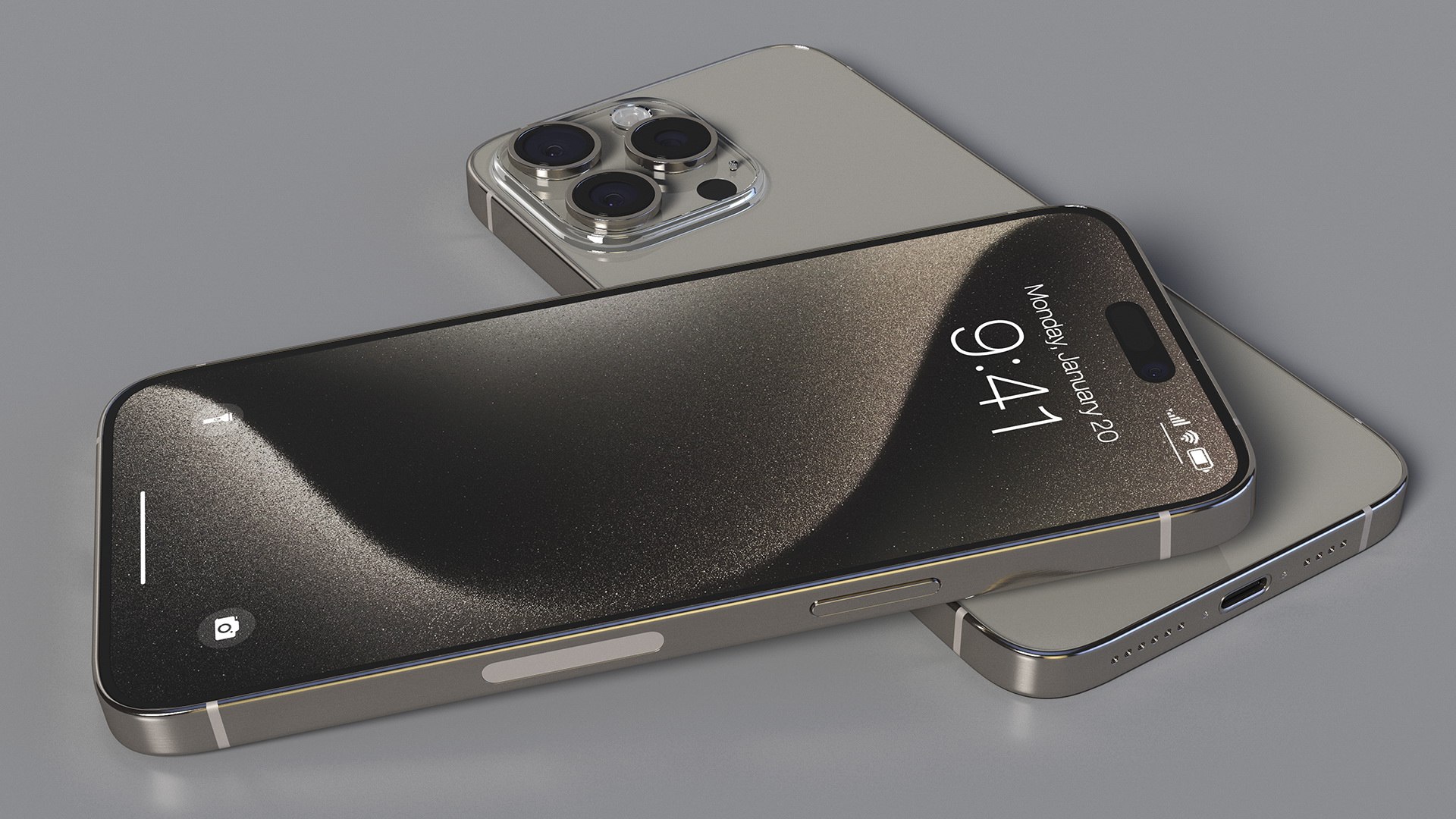 Apple IPhone 15 Pro Max Natural Titanium 3D Model - TurboSquid 2144465