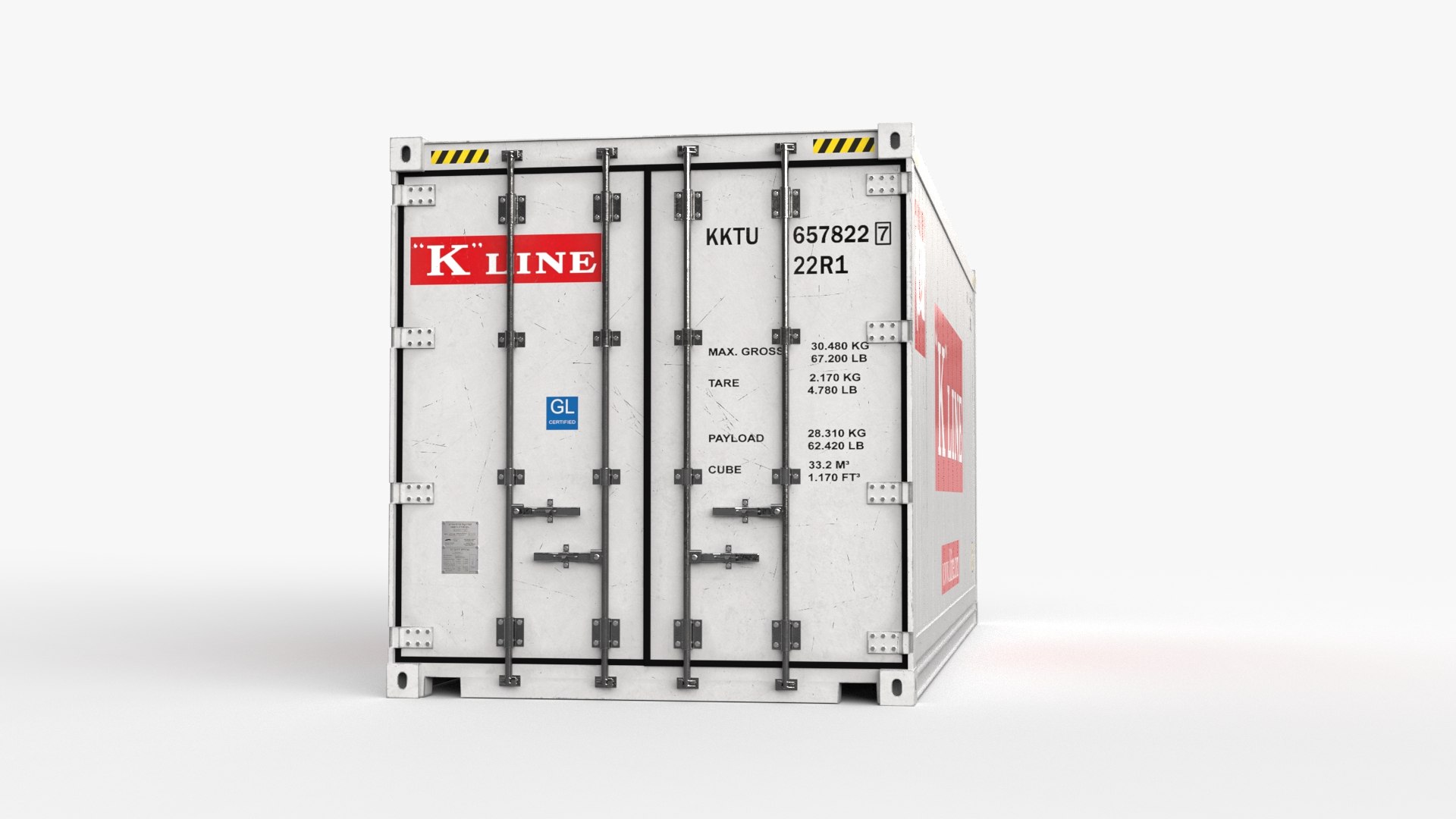 3D 20feet K-LINE Shipping Container Reefer CARRIER Model - TurboSquid ...