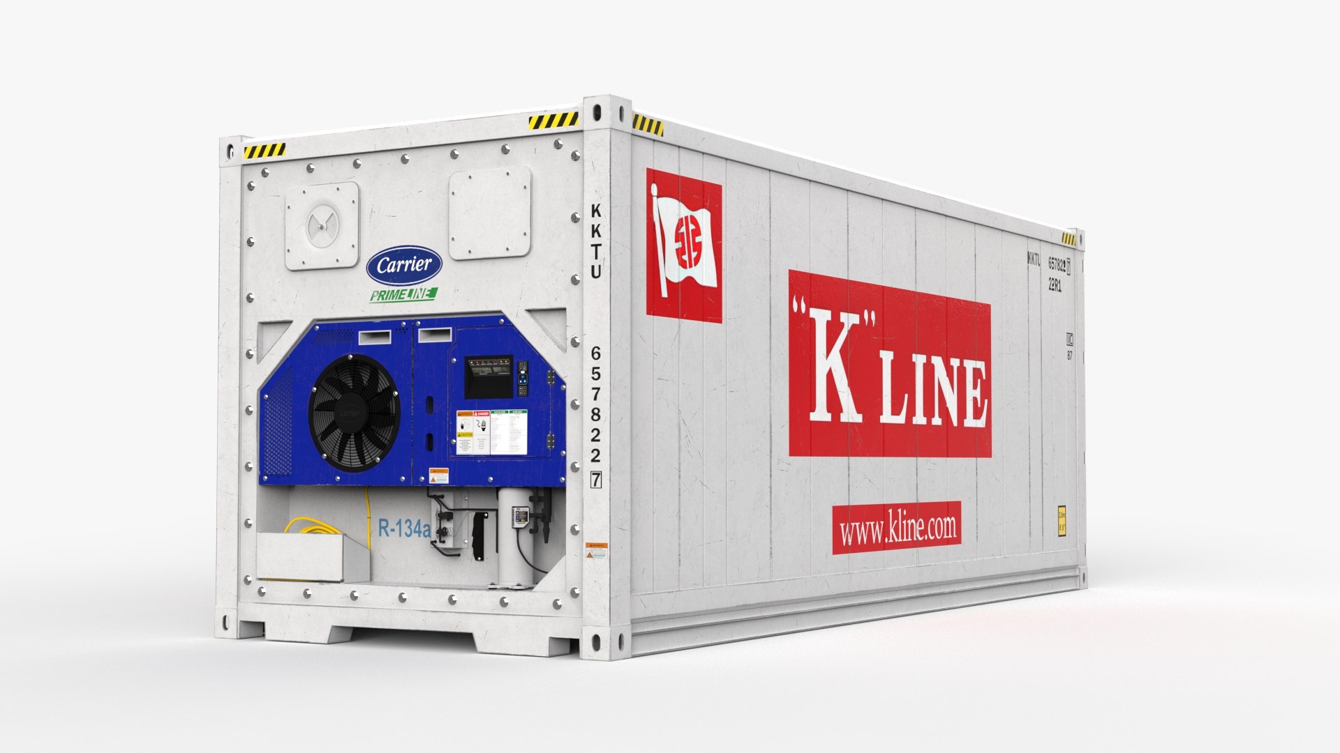 3D 20feet K-LINE Shipping Container Reefer CARRIER Model - TurboSquid ...
