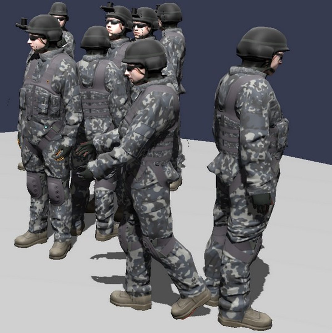 rigged soldier 3d model