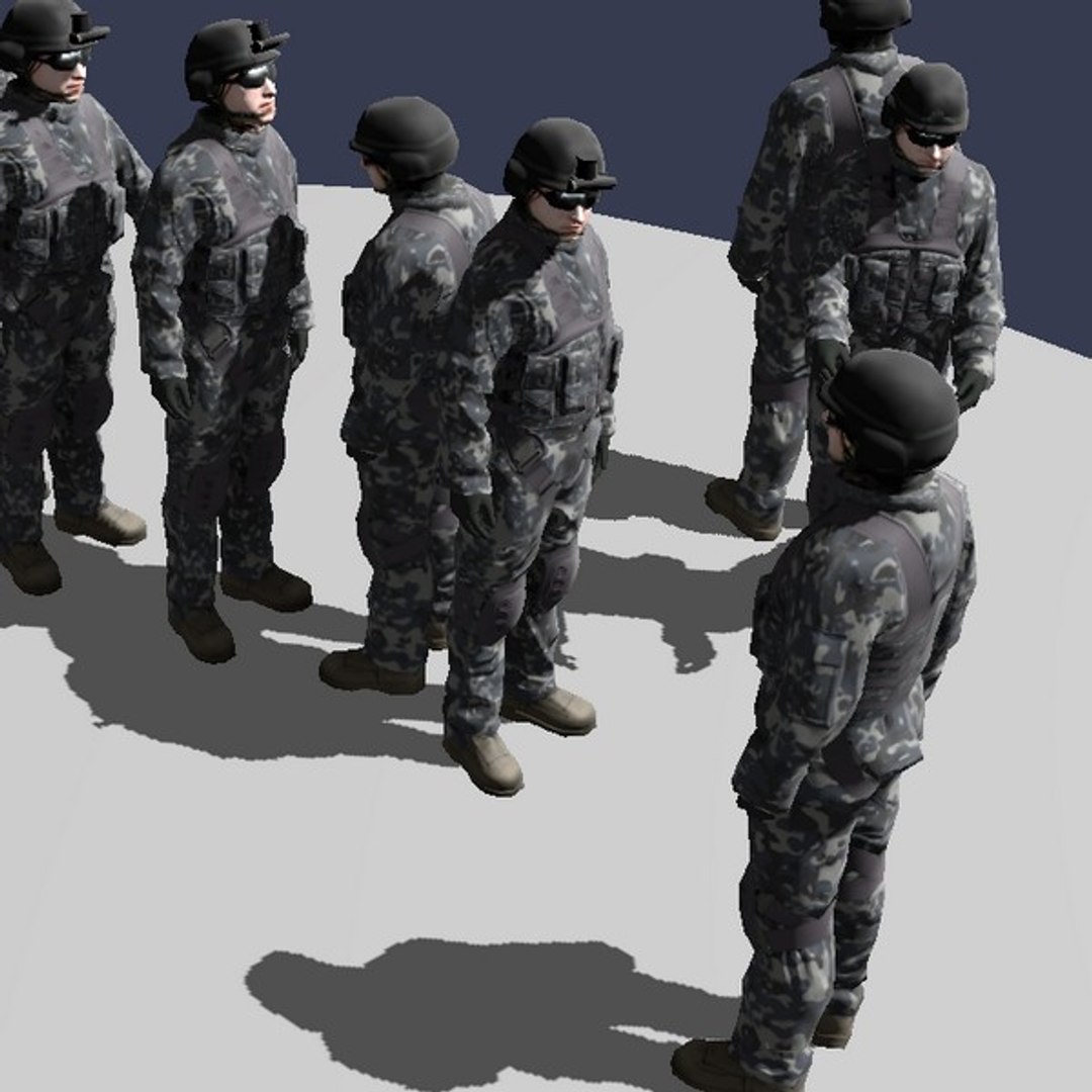 rigged soldier 3d model