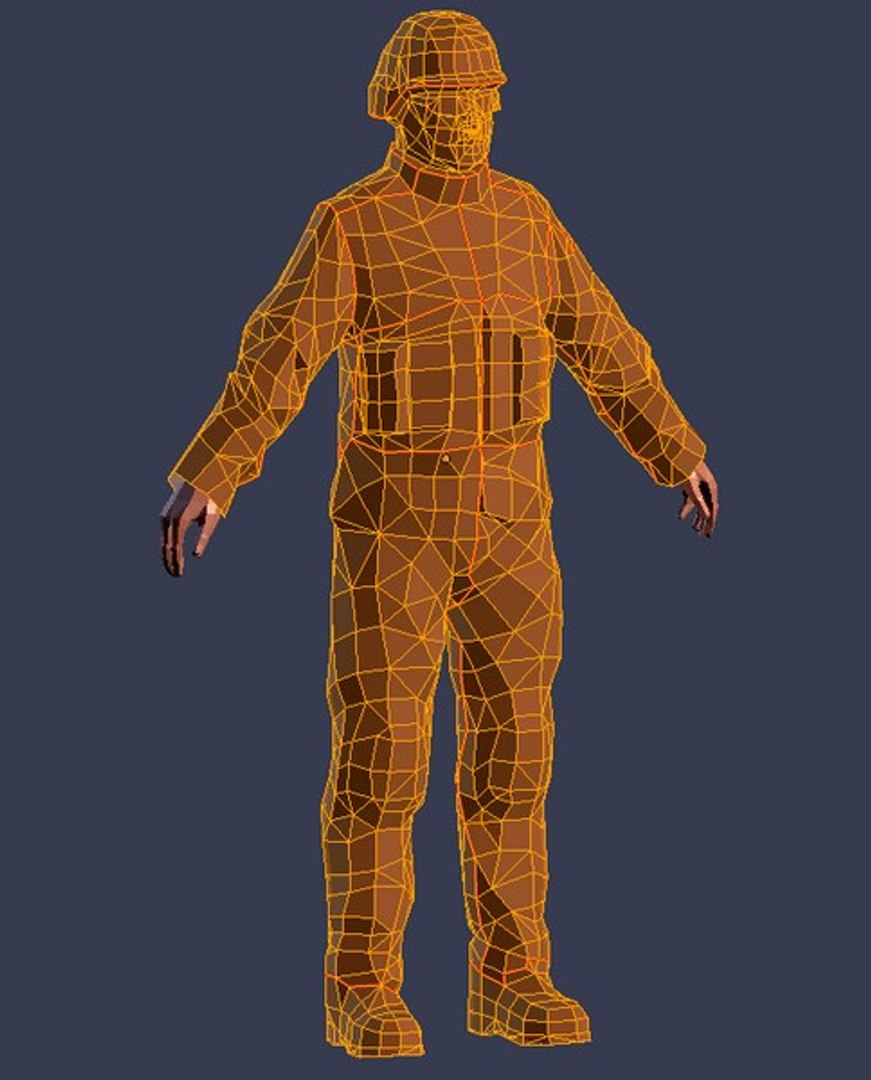 rigged soldier 3d model