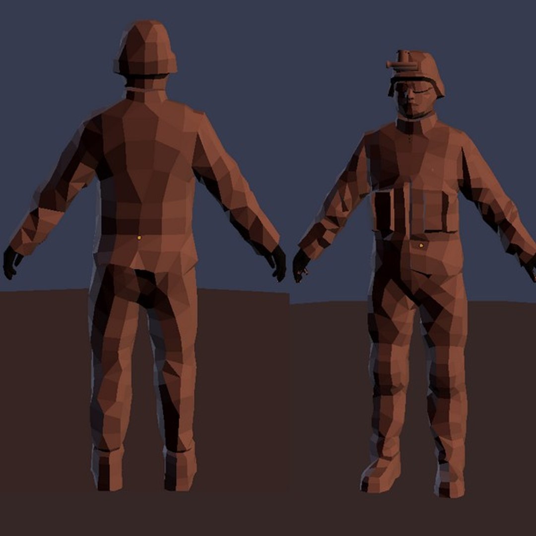 rigged soldier 3d model