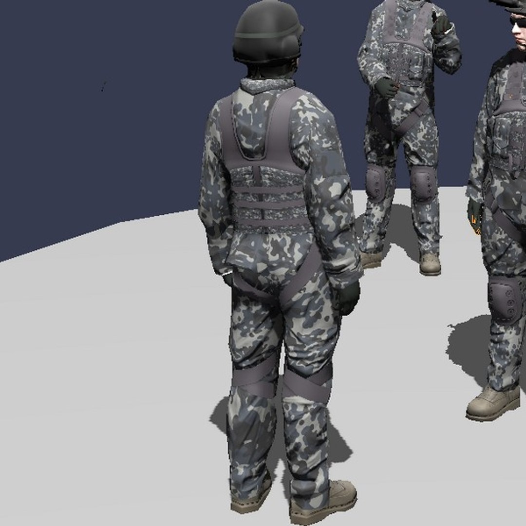 rigged soldier 3d model