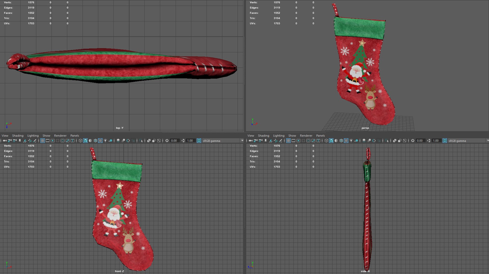 Christmas Stocking 3D Model - TurboSquid 1981486