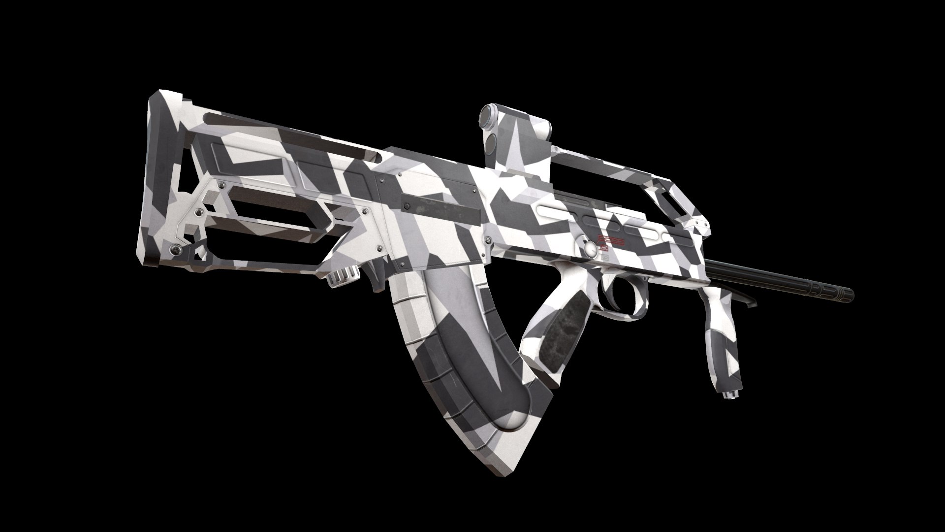 3d Low-poly Assault Rifle Pbr Model