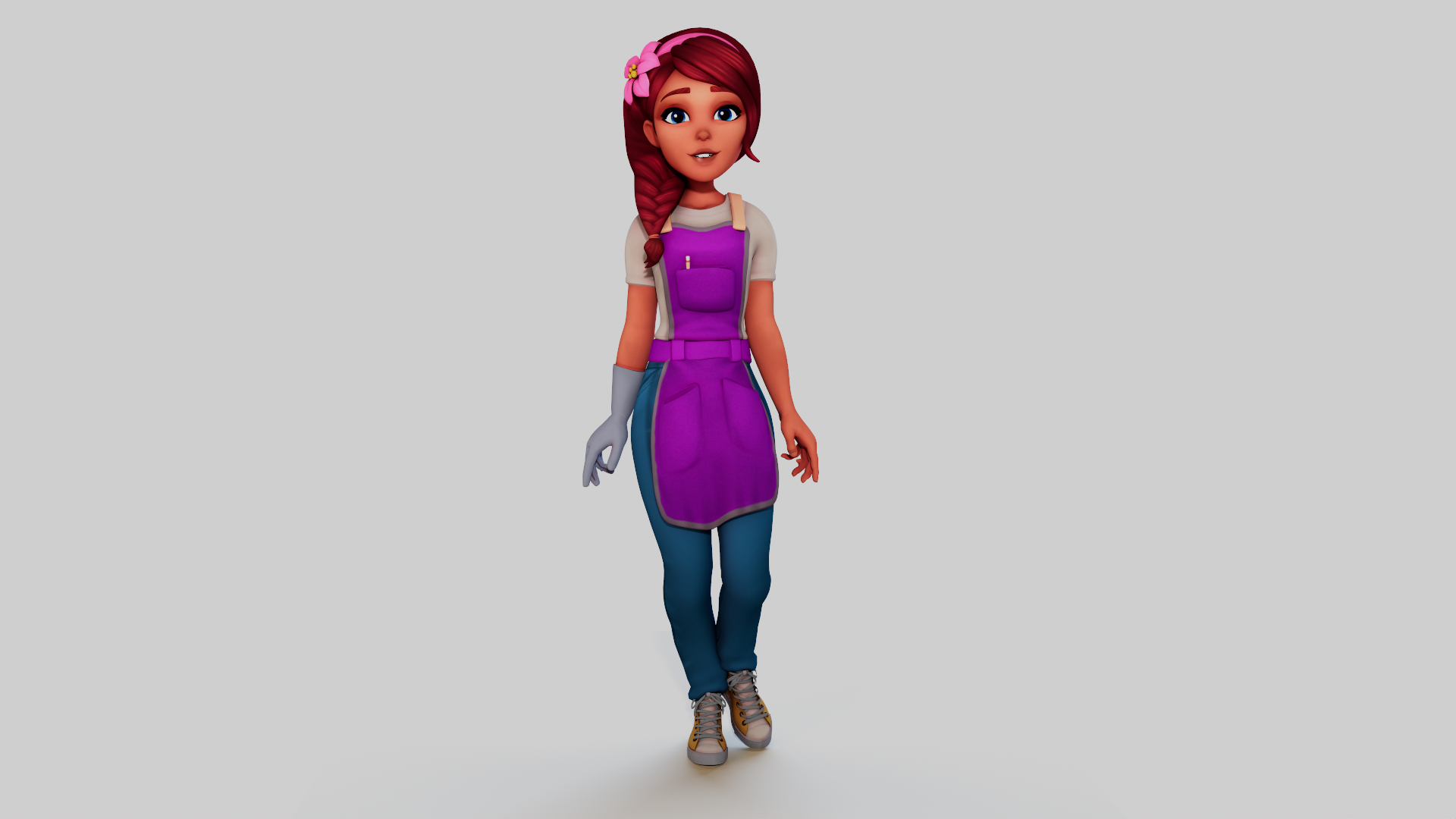 Cartoon Girl Rigged Model - TurboSquid 1765600