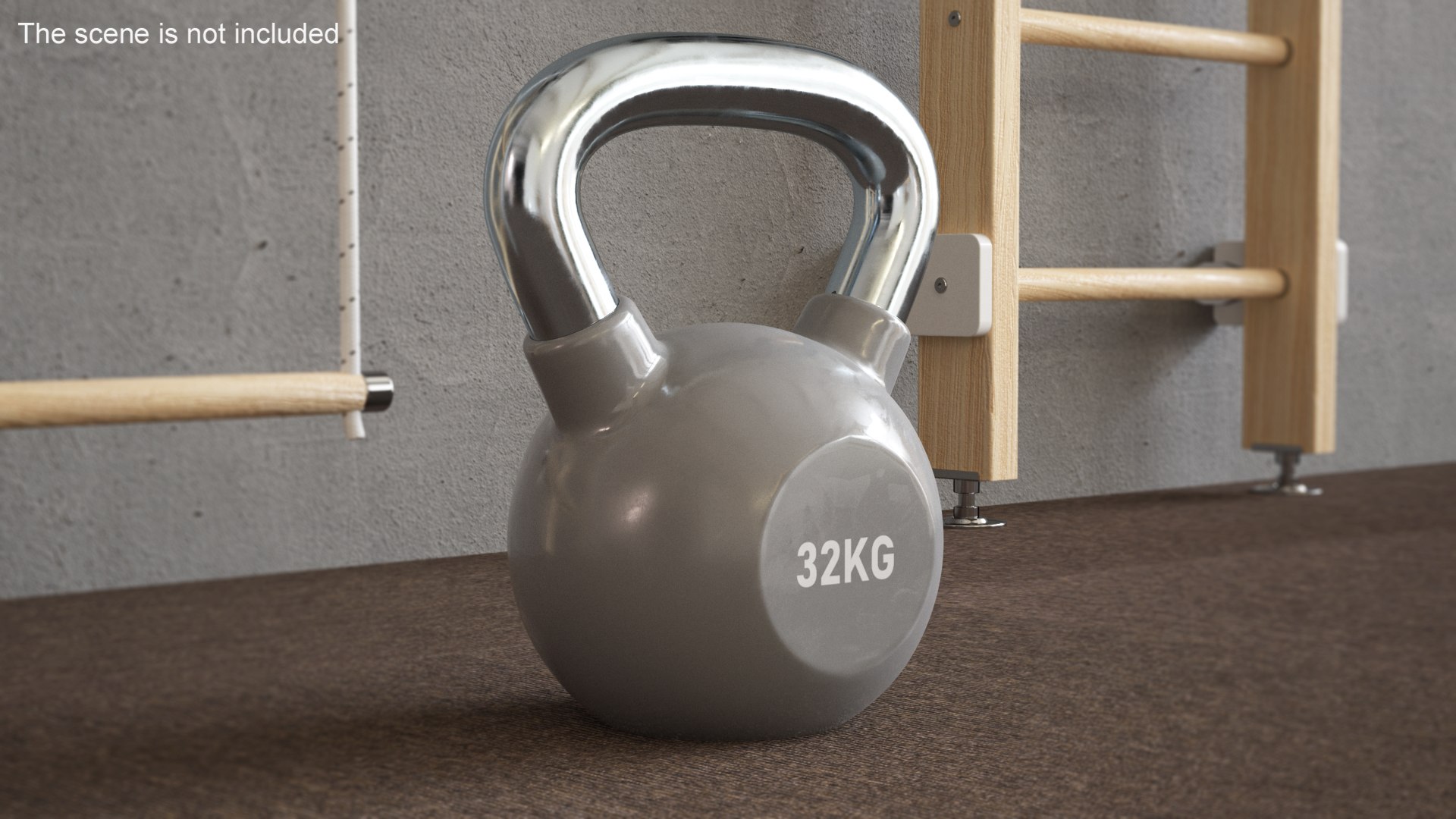 Vinyl Coated Wide Handle Kettlebell 32kg 3D Model - TurboSquid 2068575