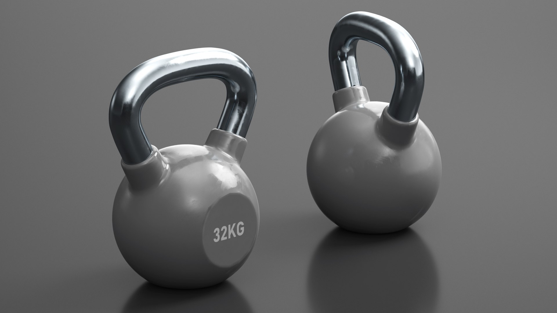 Vinyl Coated Wide Handle Kettlebell 32kg 3D Model - TurboSquid 2068575
