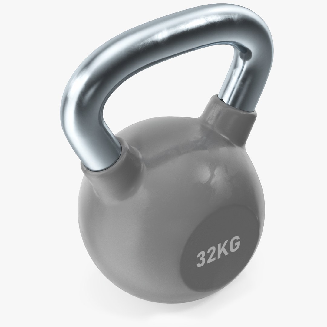 Vinyl Coated Wide Handle Kettlebell 32kg 3D model - TurboSquid 2068575