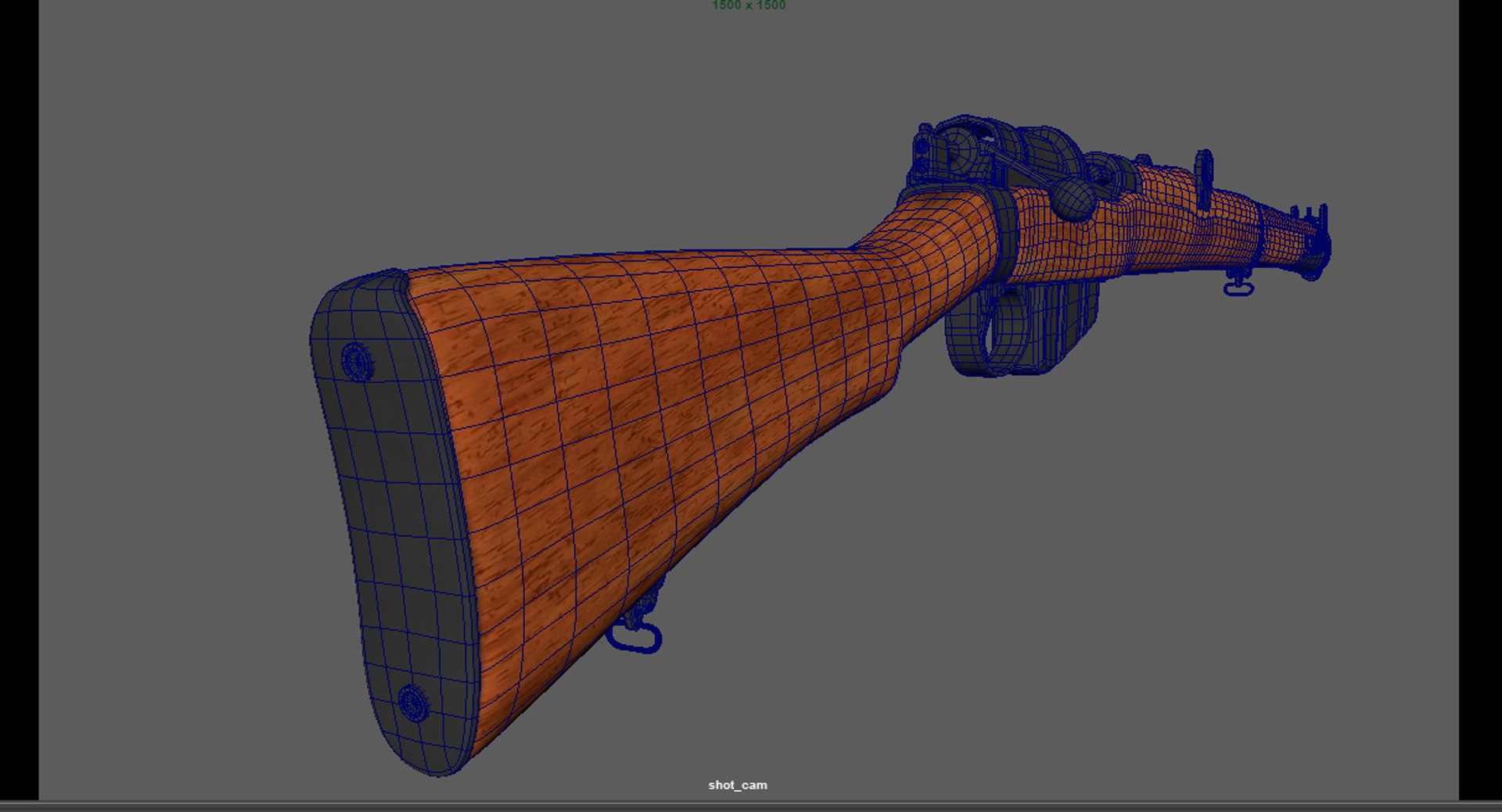 Lee Enfield Bolt Action Rifle LowPoly Firearm 3D Model 3D Model ...
