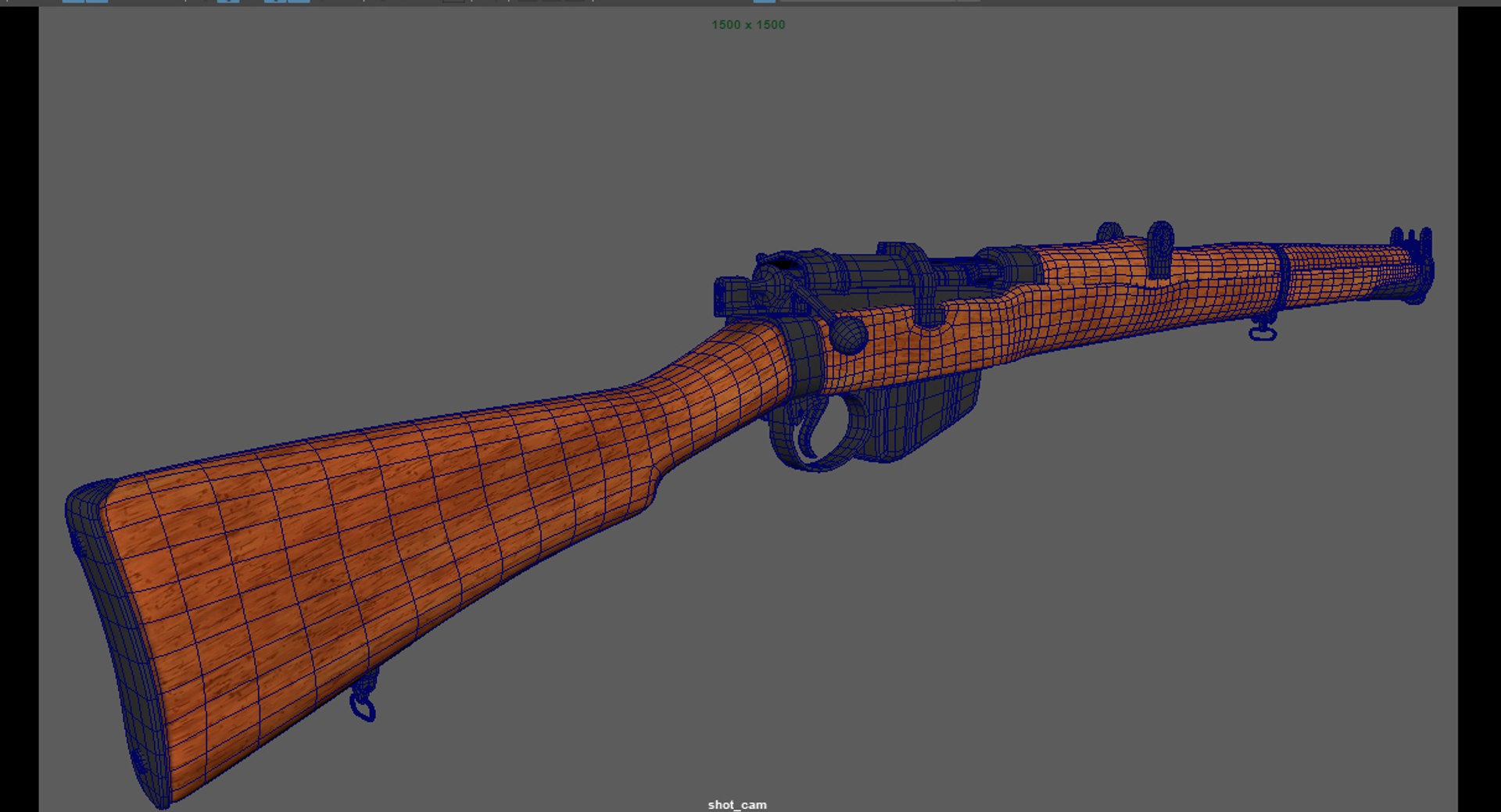 Lee Enfield Bolt Action Rifle LowPoly Firearm 3D Model 3D Model ...