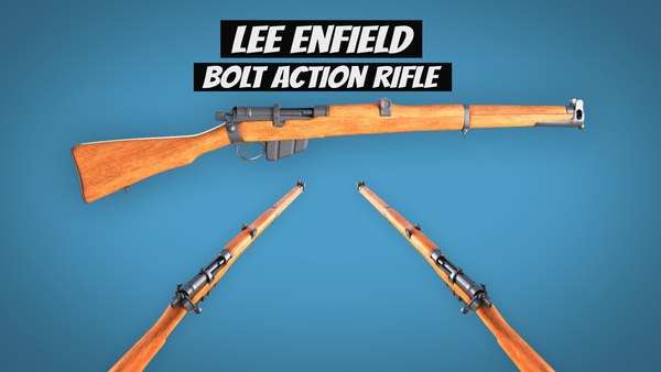 Lee Enfield 볼트 액션 라이플 LowPoly 총기 3D 모델 3D 모델 - TurboSquid 2107762