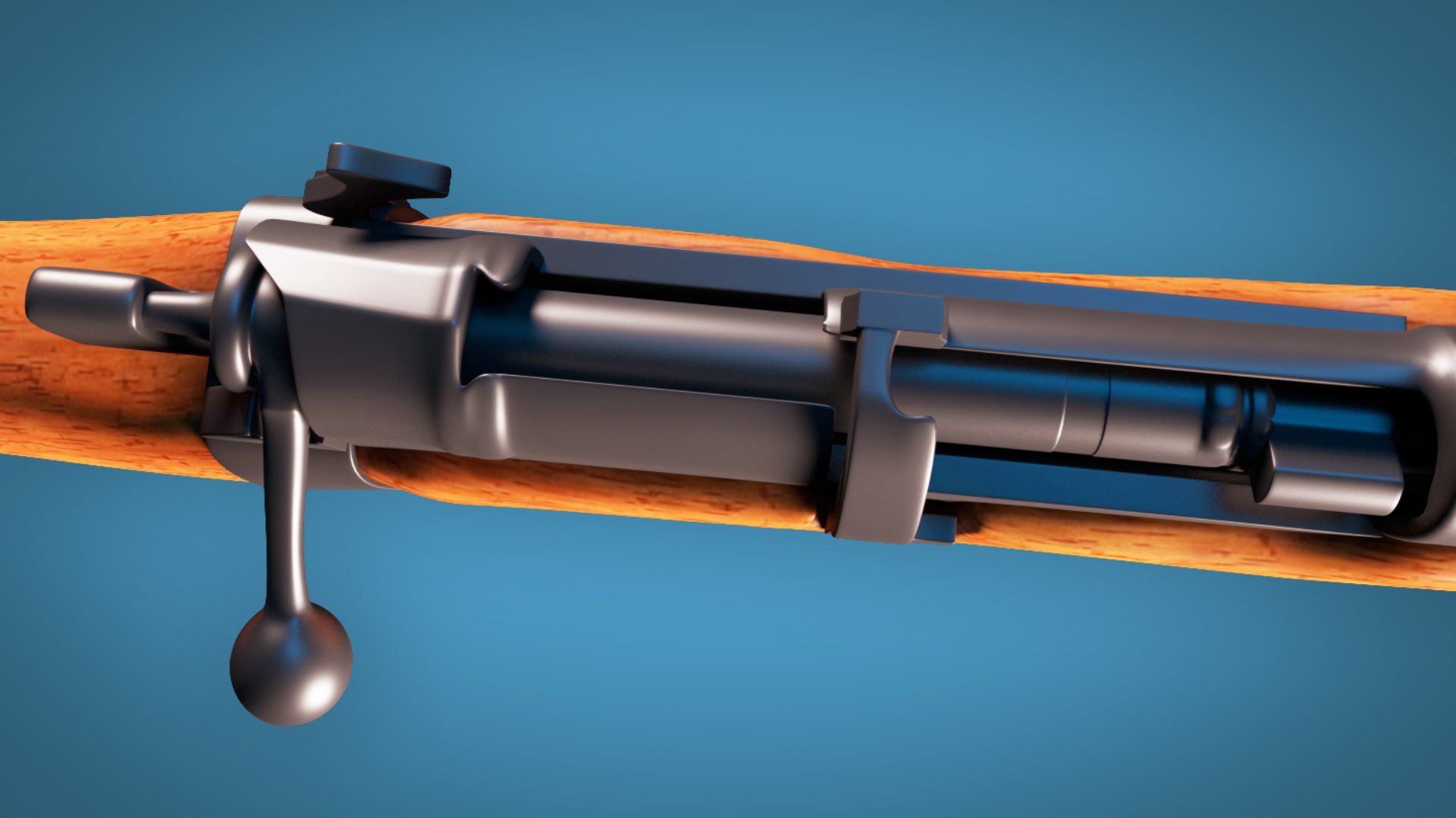 Lee Enfield Bolt Action Rifle LowPoly Firearm 3D Model 3D Model ...