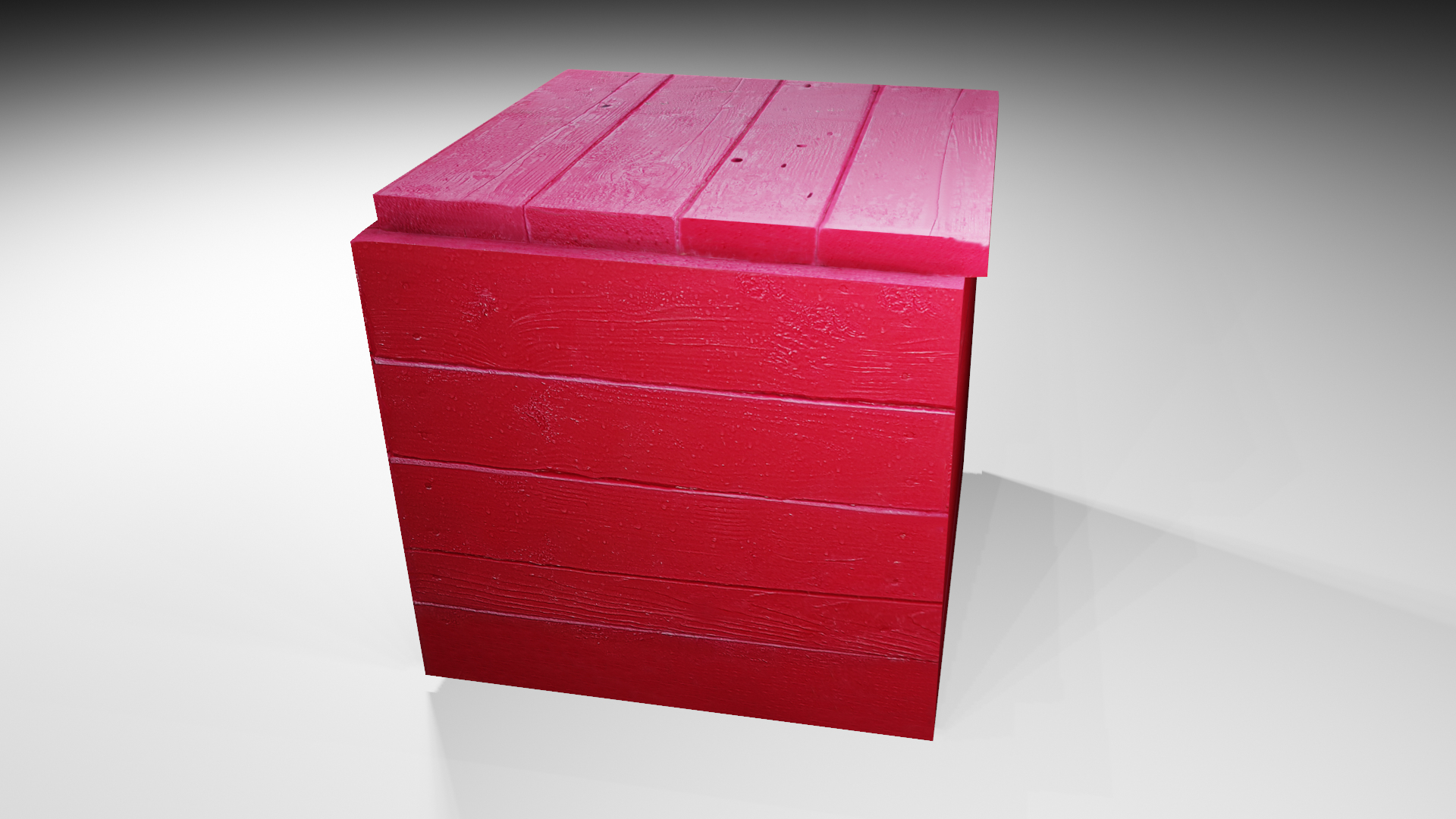 Lowpoly Realistic Red Wooden Box model - TurboSquid 1811914
