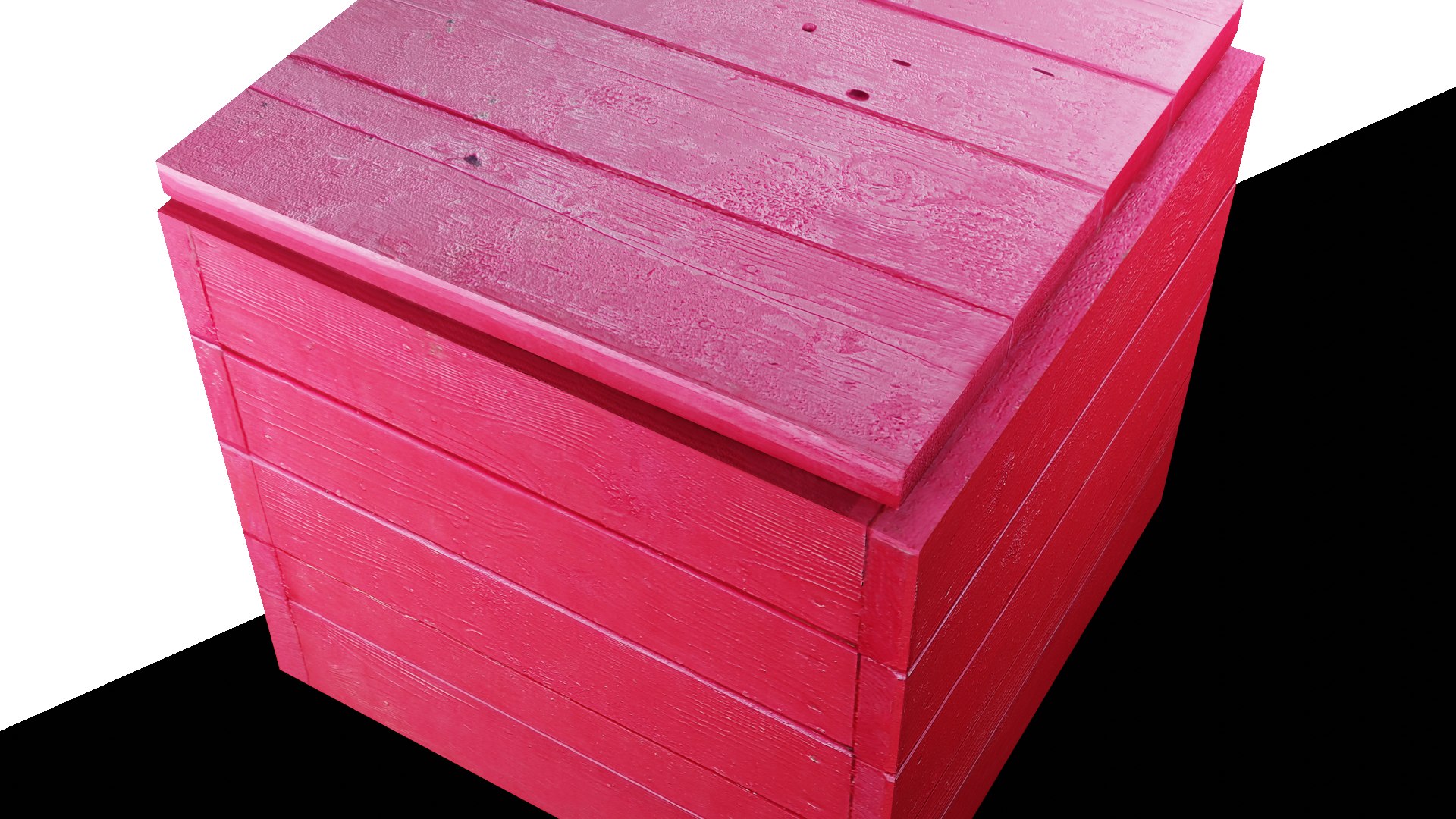 Lowpoly Realistic Red Wooden Box model - TurboSquid 1811914