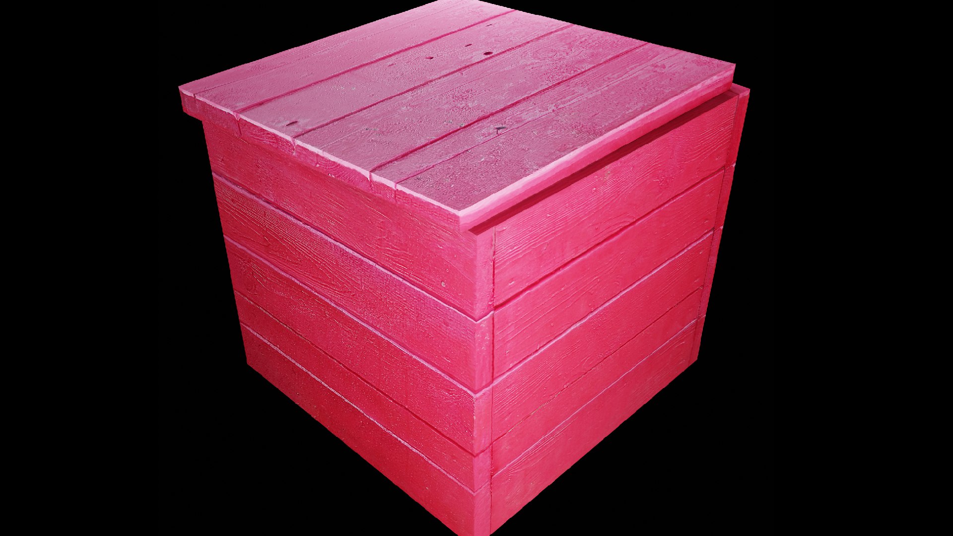 Lowpoly Realistic Red Wooden Box model - TurboSquid 1811914