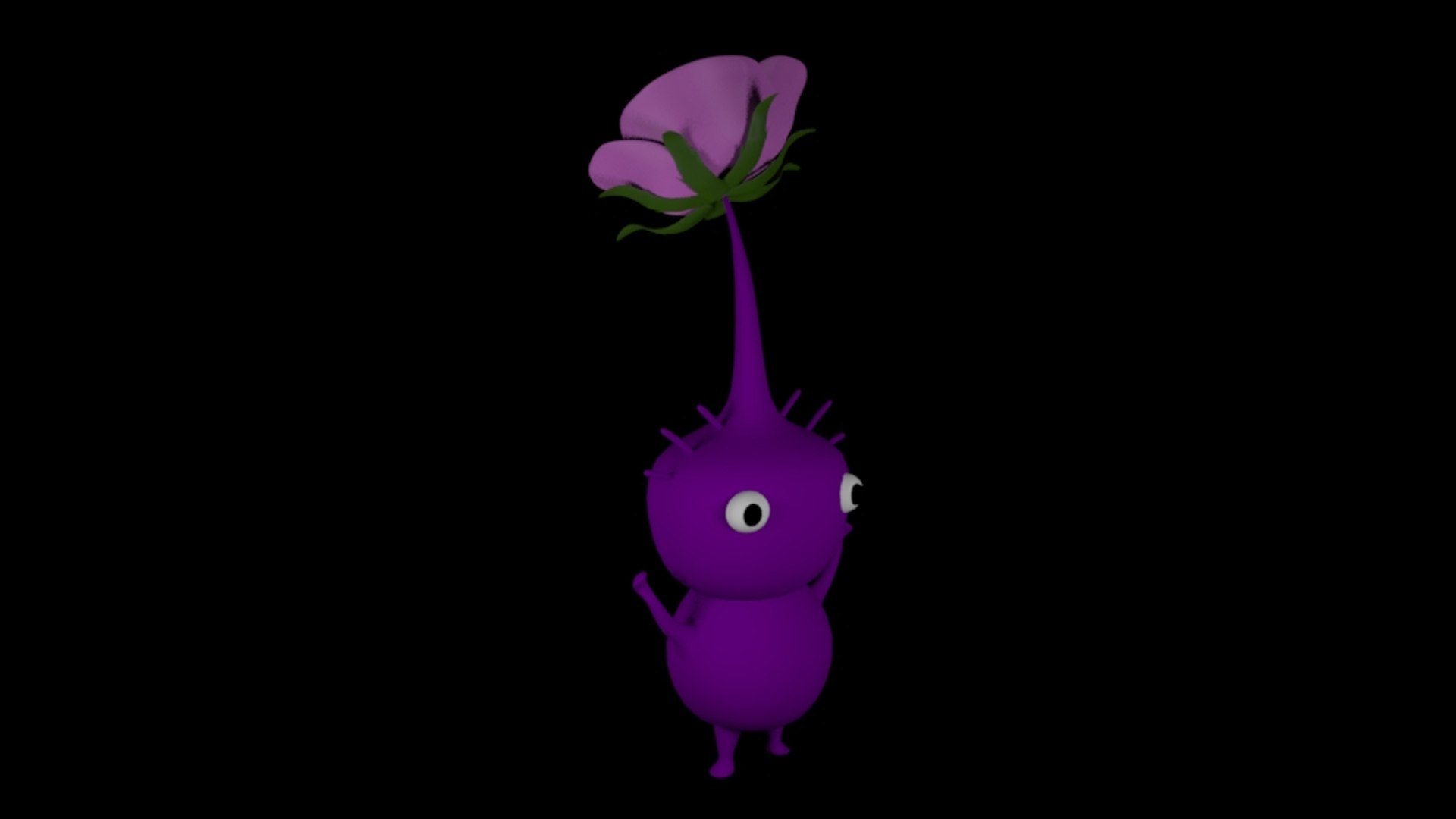 Purple Flower Pikmin 3D Model - TurboSquid 1646427