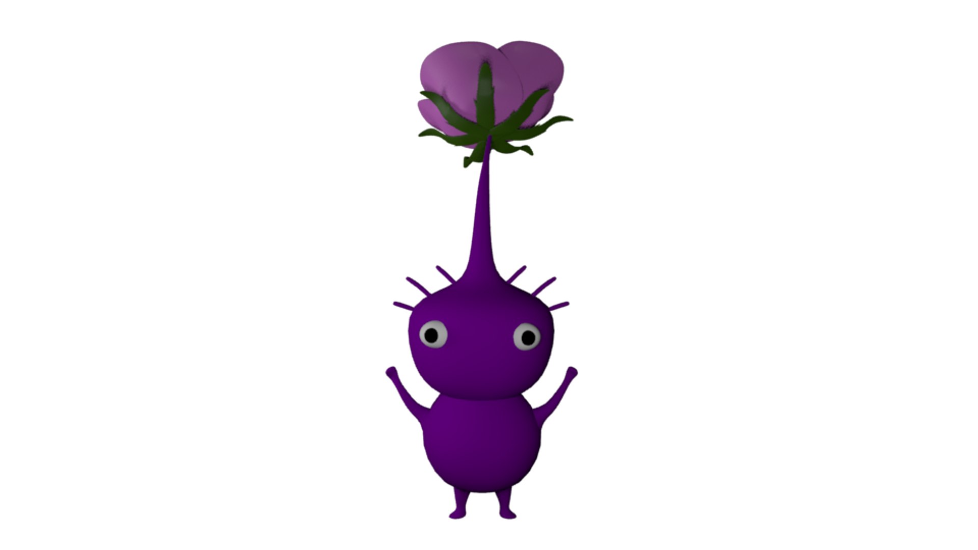 Purple Flower Pikmin 3D Model - TurboSquid 1646427