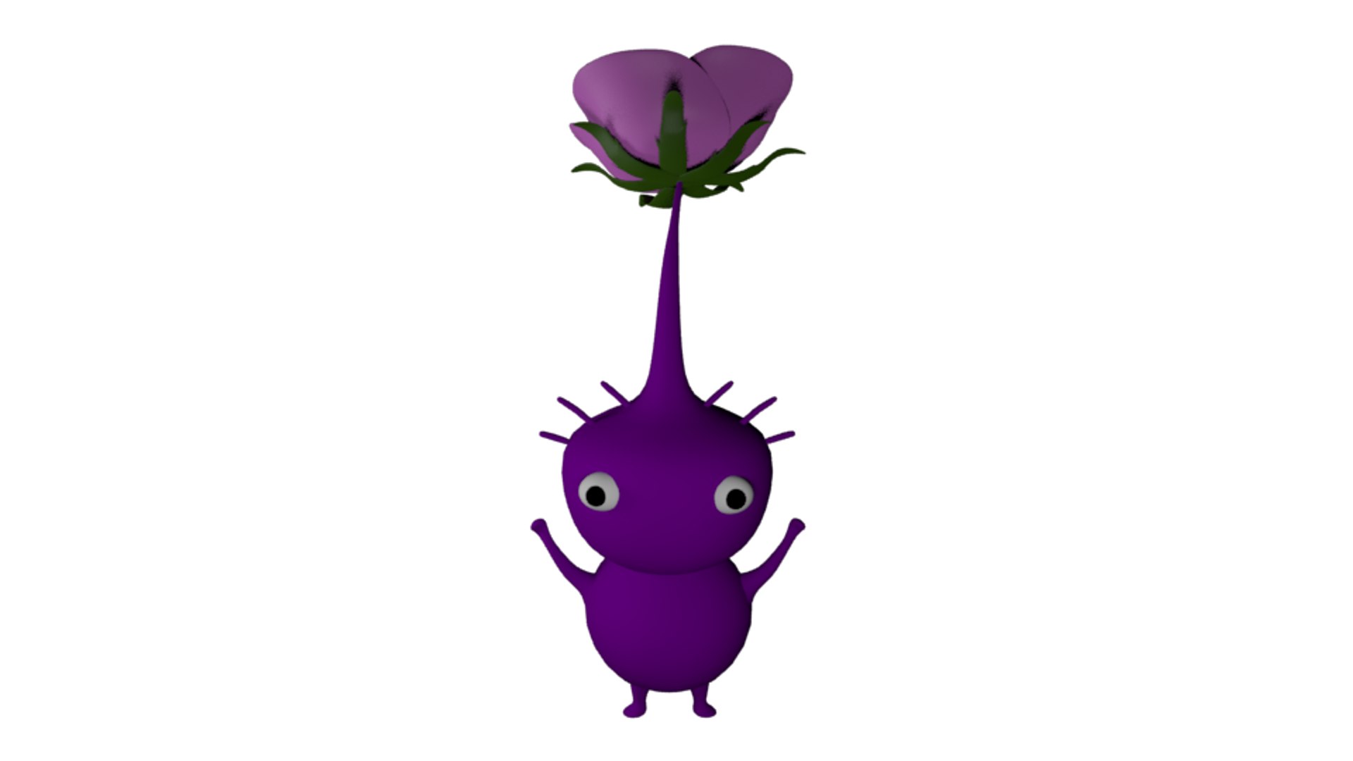 Purple Flower Pikmin 3D Model - TurboSquid 1646427