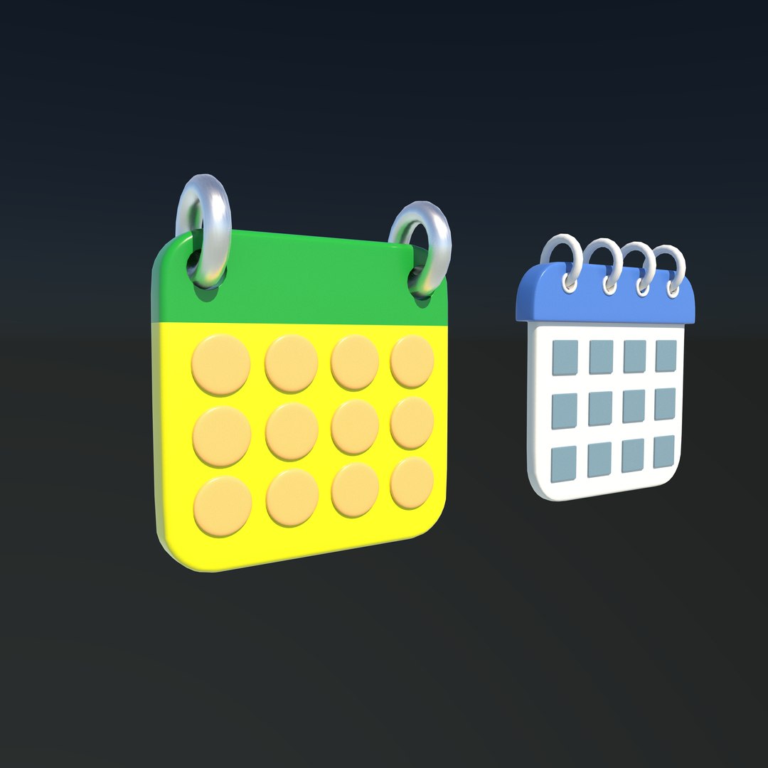 3D Calendar Icon 3D Model - TurboSquid 2335125