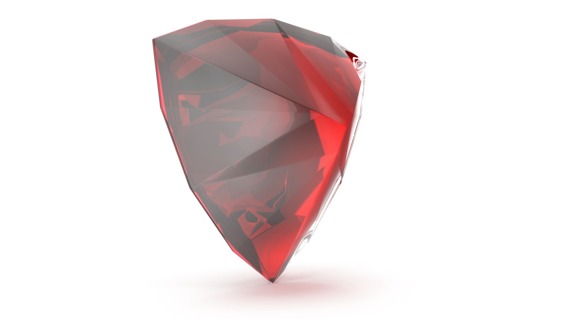 3D Shield Cut Ruby - TurboSquid 1880820
