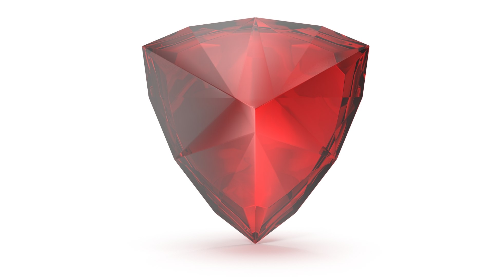 3D Shield Cut Ruby - TurboSquid 1880820