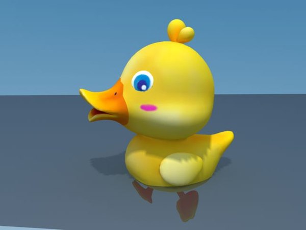 3d cartoon duck