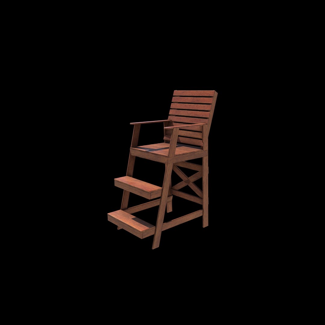 3D Lifeguard Chair 3D Model Model - TurboSquid 2344384