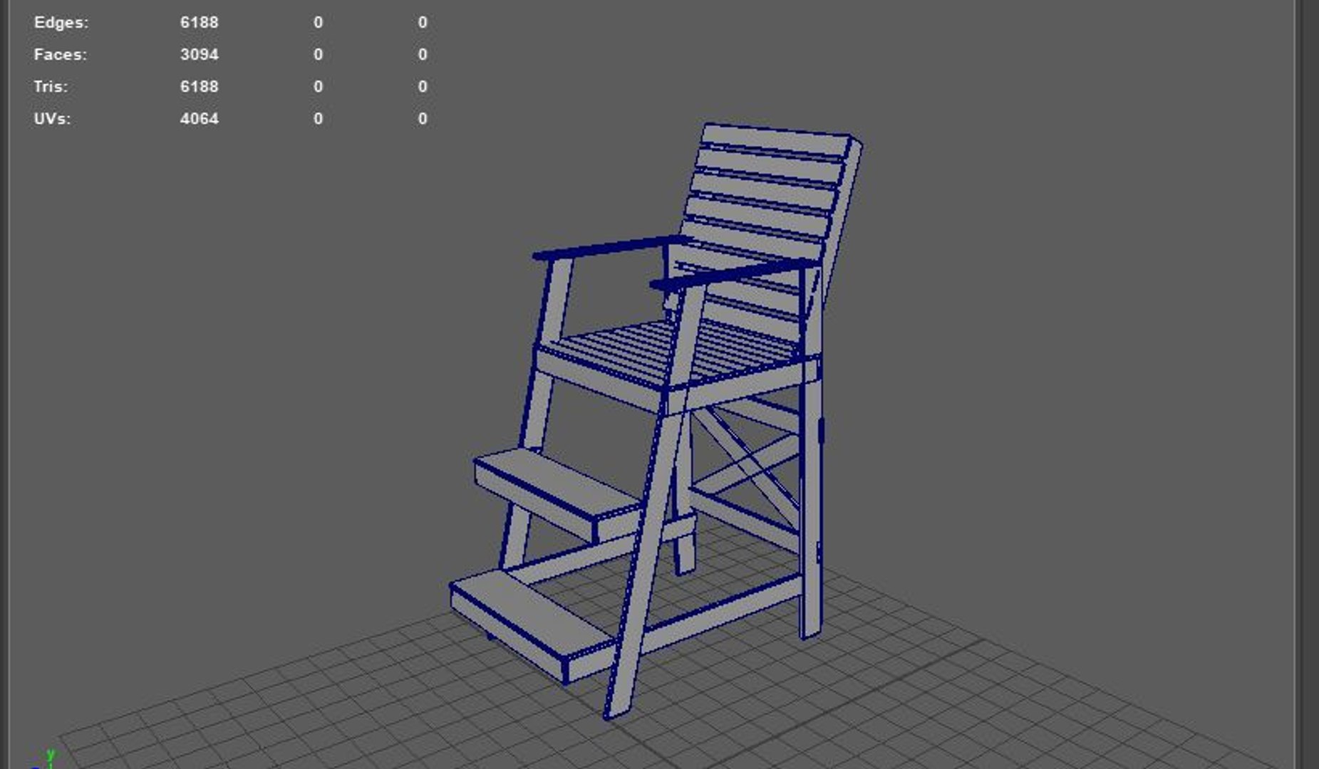 3D Lifeguard Chair 3D Model Model - TurboSquid 2344384