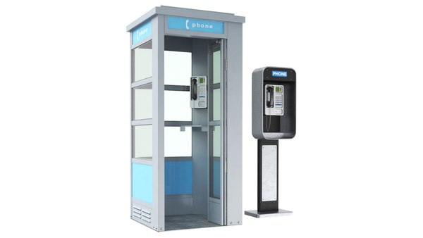 Two Public Phones 3D model - TurboSquid 1746601