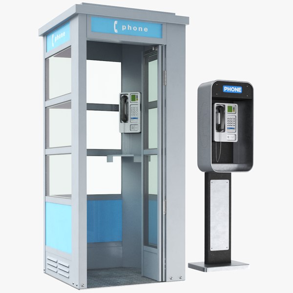 3d model public phone booth