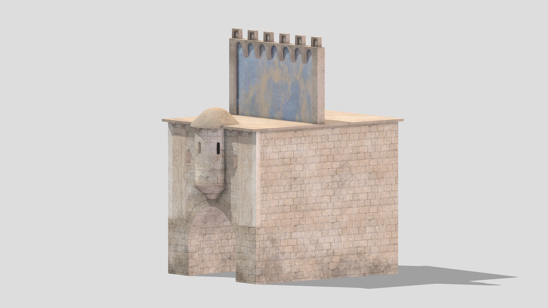 Castle Medieval Middle Ages 01 Low Poly PBR Realistic 3D Model ...