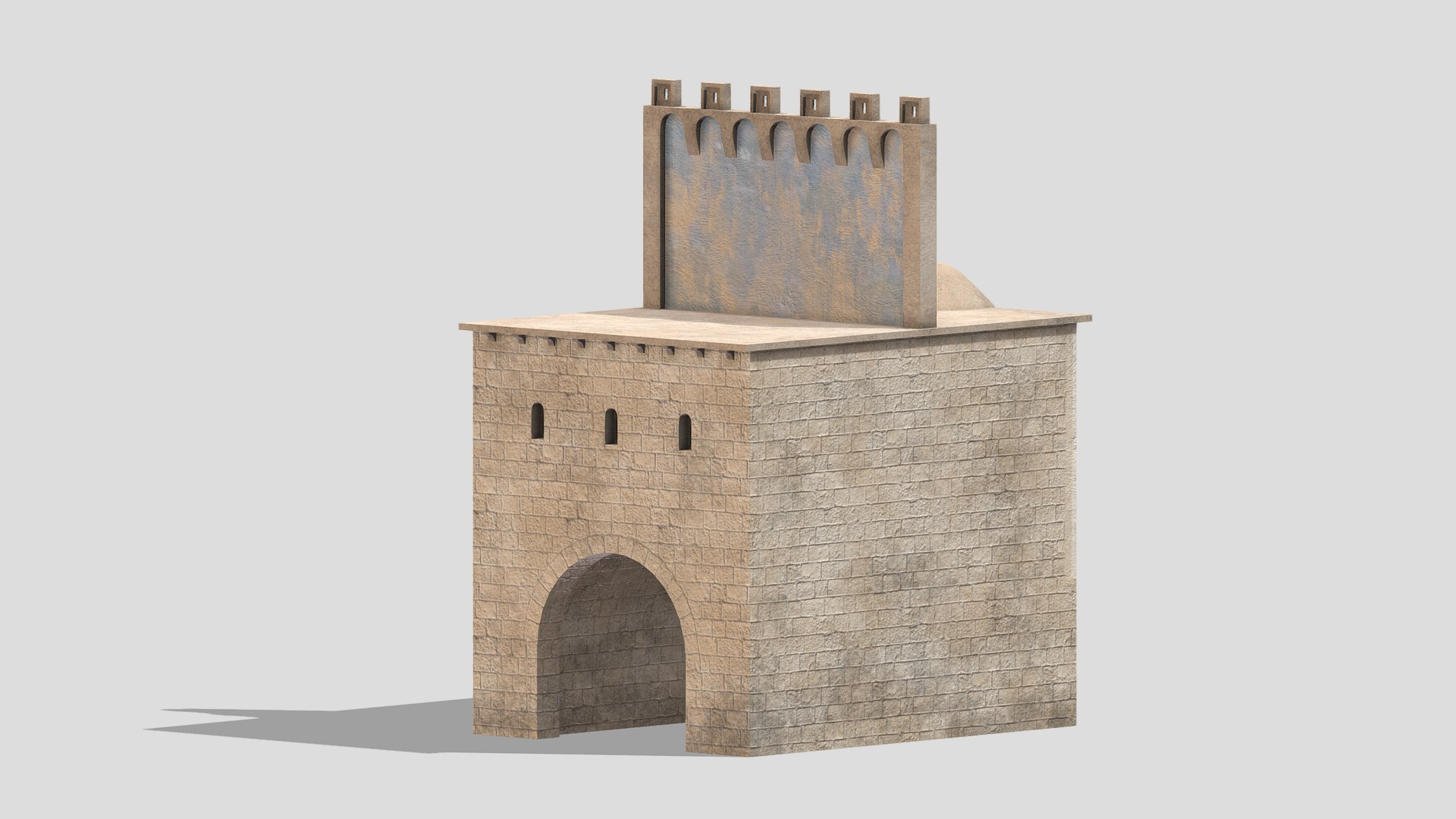 Castle Medieval Middle Ages 01 Low Poly PBR Realistic 3D Model ...
