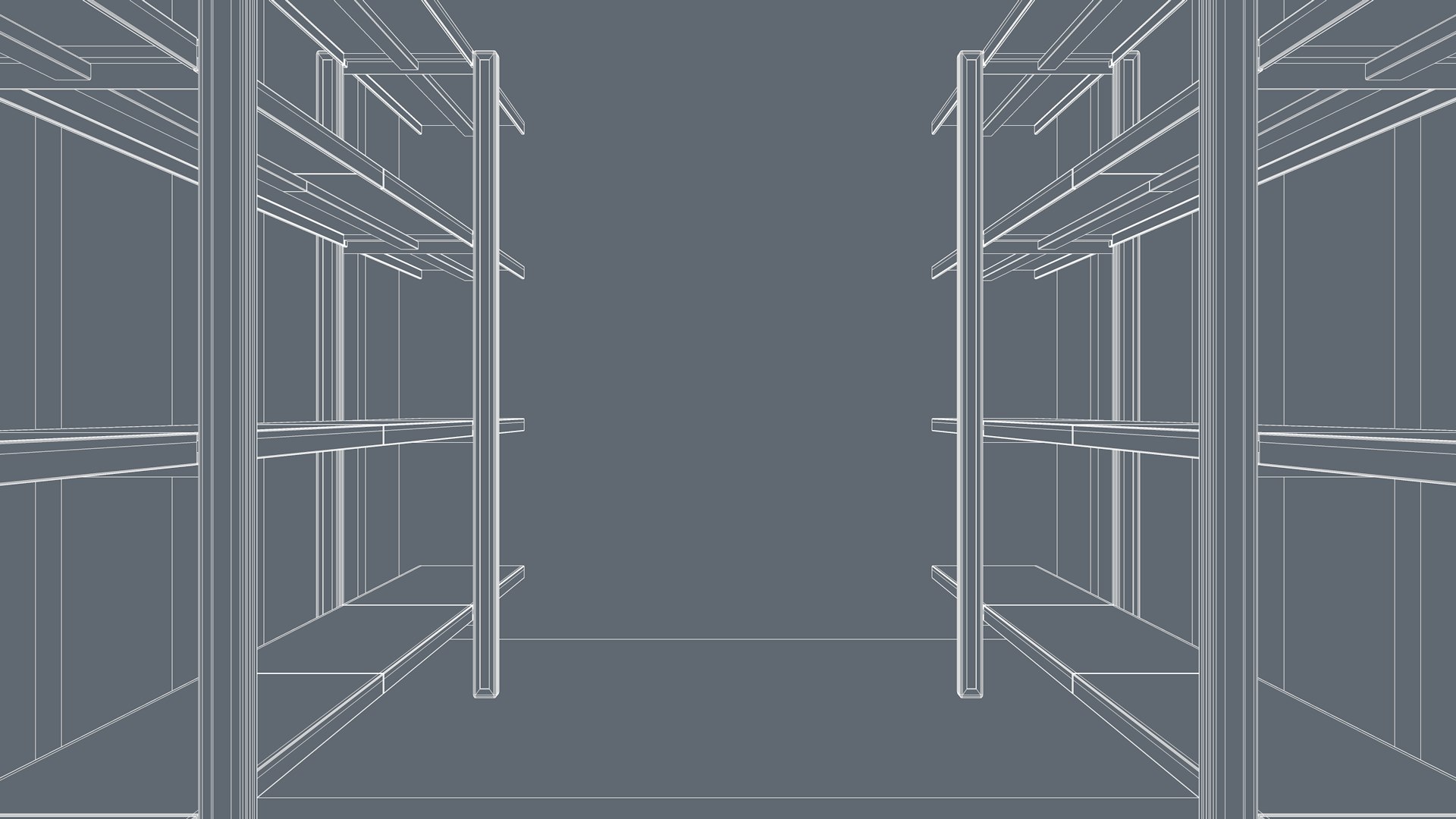 3D Empty Storage Room - TurboSquid 2346408