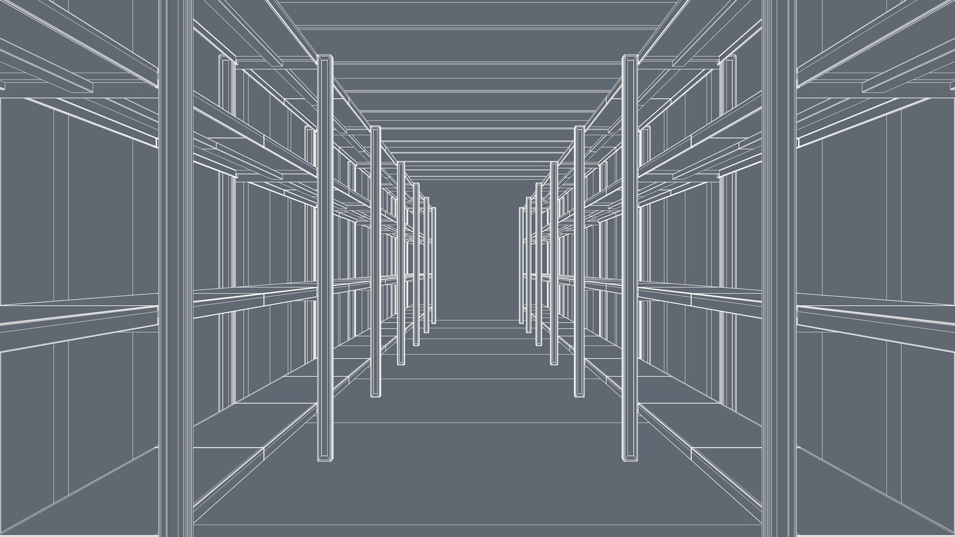 3D Empty Storage Room - TurboSquid 2346408